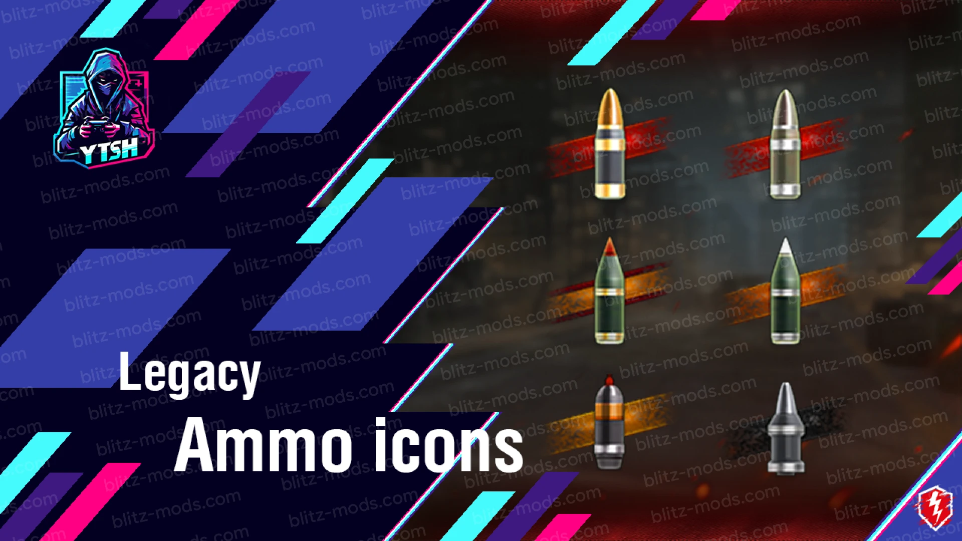 下载 WoTBlitz 的模组 Legacy (1.0) ammunition icons